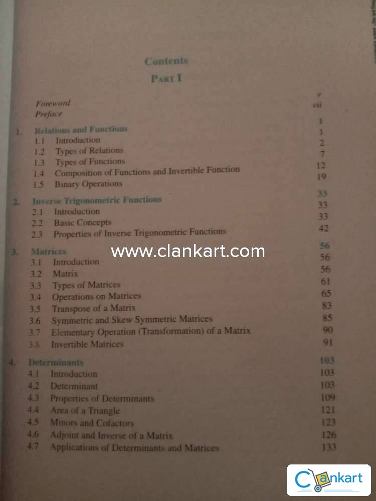 Buy 'Mathematics Textbook For Class 12th' Book In Excellent Condition ...