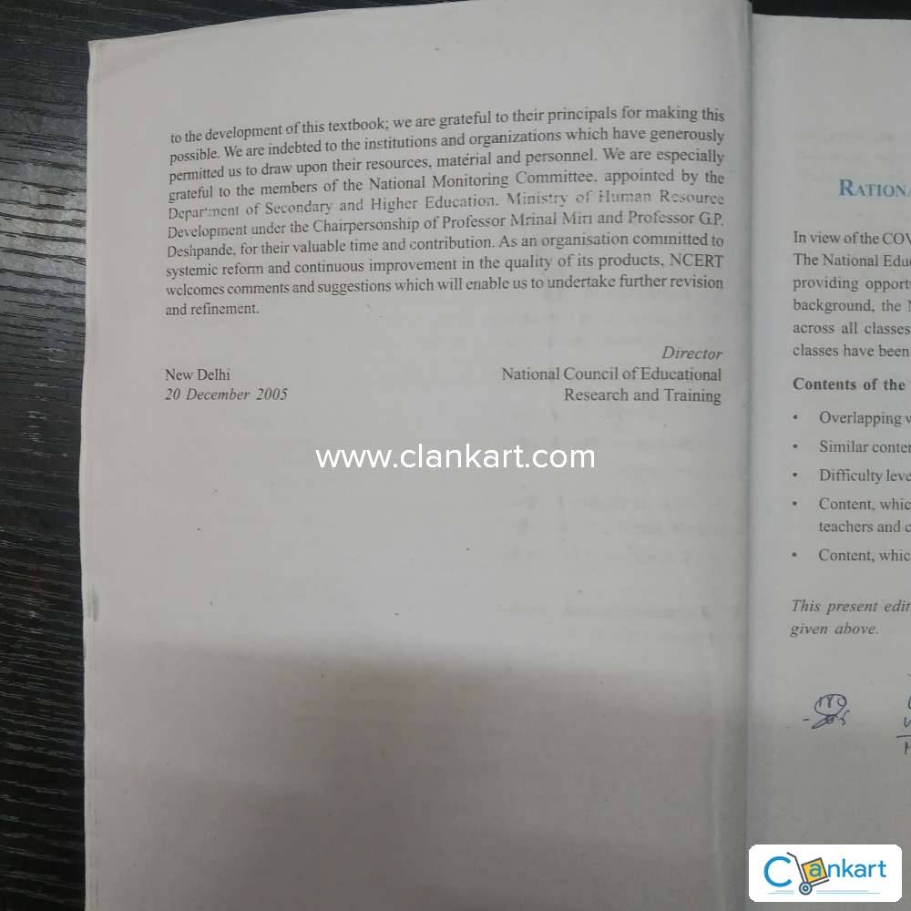 Buy 'NCERT MATH CLASS 9' Book In Excellent Condition At Clankart.com