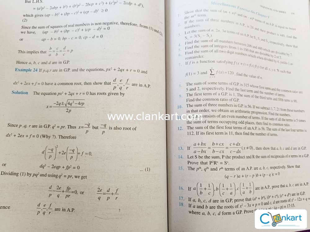 Buy 'Mathematics Class 9' Book In Excellent Condition At Clankart.com