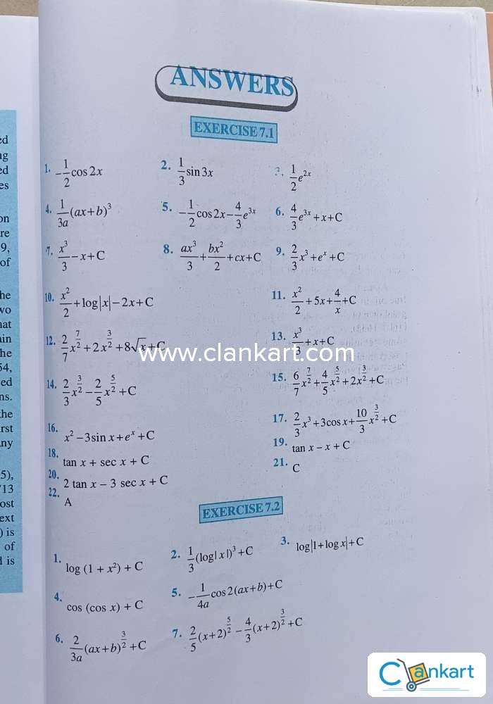 Buy 'Mathematics Class-12 Part-2' Book In Good Condition At Clankart.com