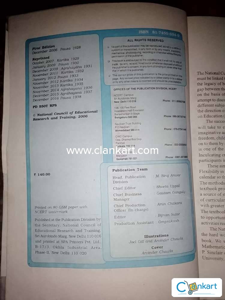 Buy 'Mathematics For Class X' Book In Good Condition At Clankart.com