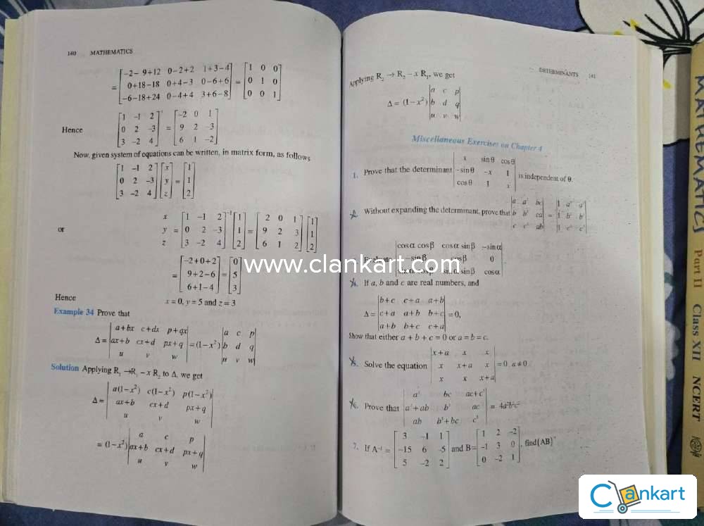 Buy 'NCERT For Class 12th Mathematics' Book In Excellent Condition At ...