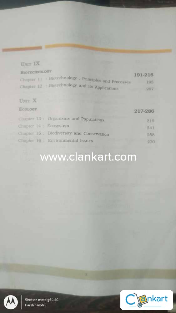 Buy 'Biology Class 12th' Book In Excellent Condition At Clankart.com