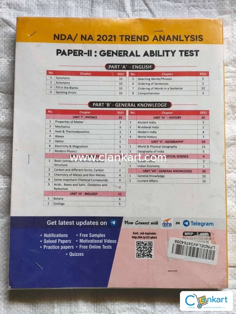 Buy 'NDA/ NA 16 Years English & General Knowledge Topic-wise Solved ...