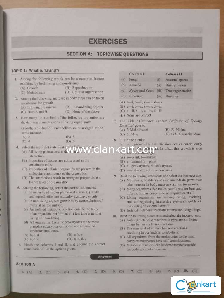 Buy 'Prof. P. C. Thomas Classes & Chaithanya Classes- NEET Biology ...