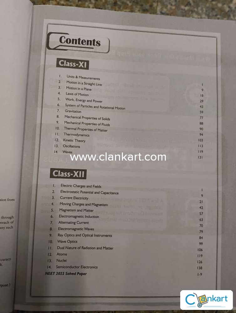 Buy 'NEET PHYSICS 35 YEARS PYQ' Book In Good Condition At Clankart.com