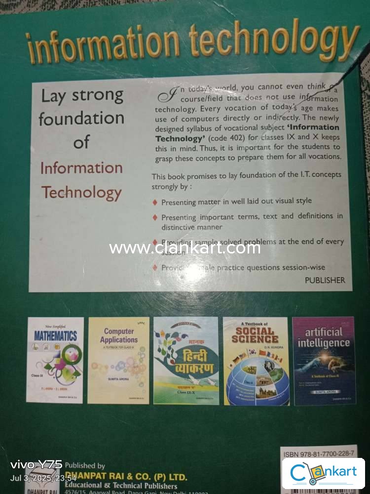 Buy 'Information Technology A Textbook Of Class 9' Book In Fair ...