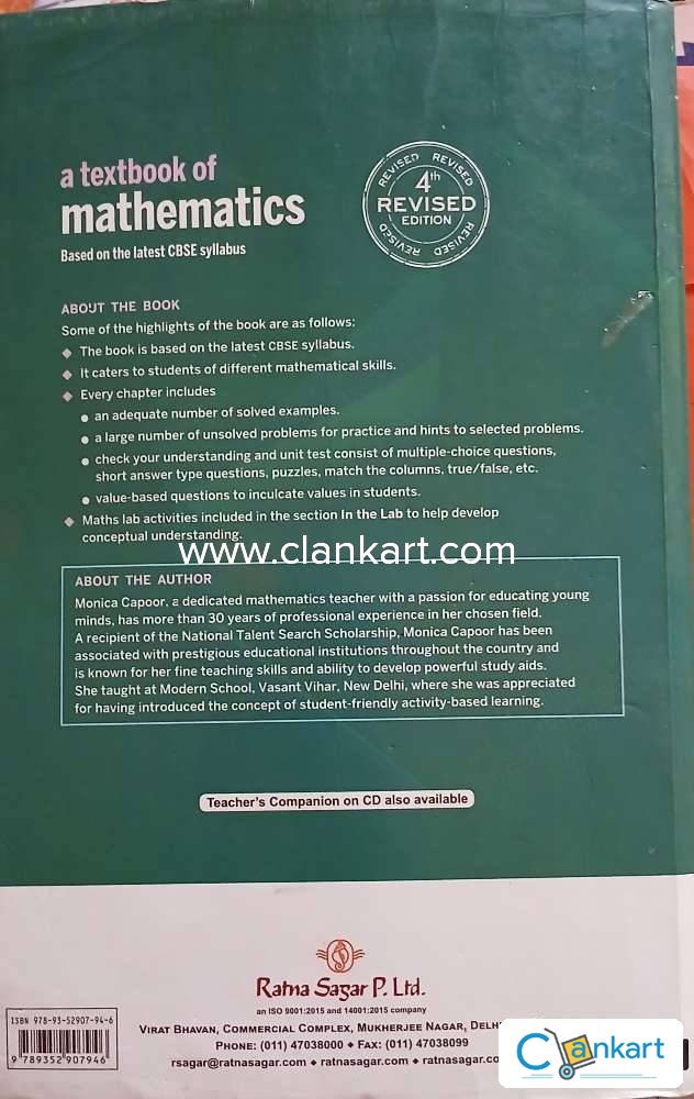 Buy 'A TEXTBOOK OF MATHEMATICS 9' Book In Good Condition At Clankart.com