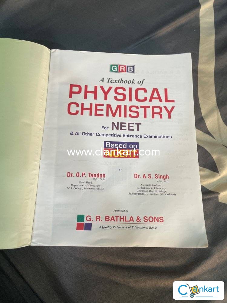 Buy 'GRB A TEXTBOOK OF PHYSICAL CHEMISTRY FOR NEET - EXAMINATION 2020 ...
