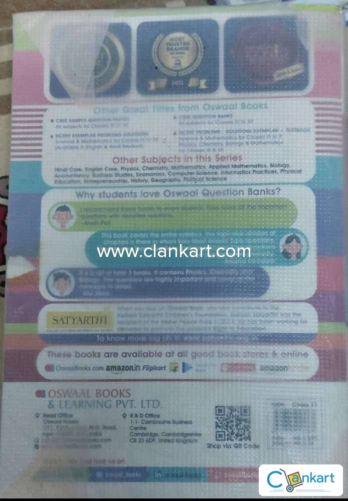 Buy 'Oswaal CBSE Chapterwise & Topicwise Question Bank Class 11 ...