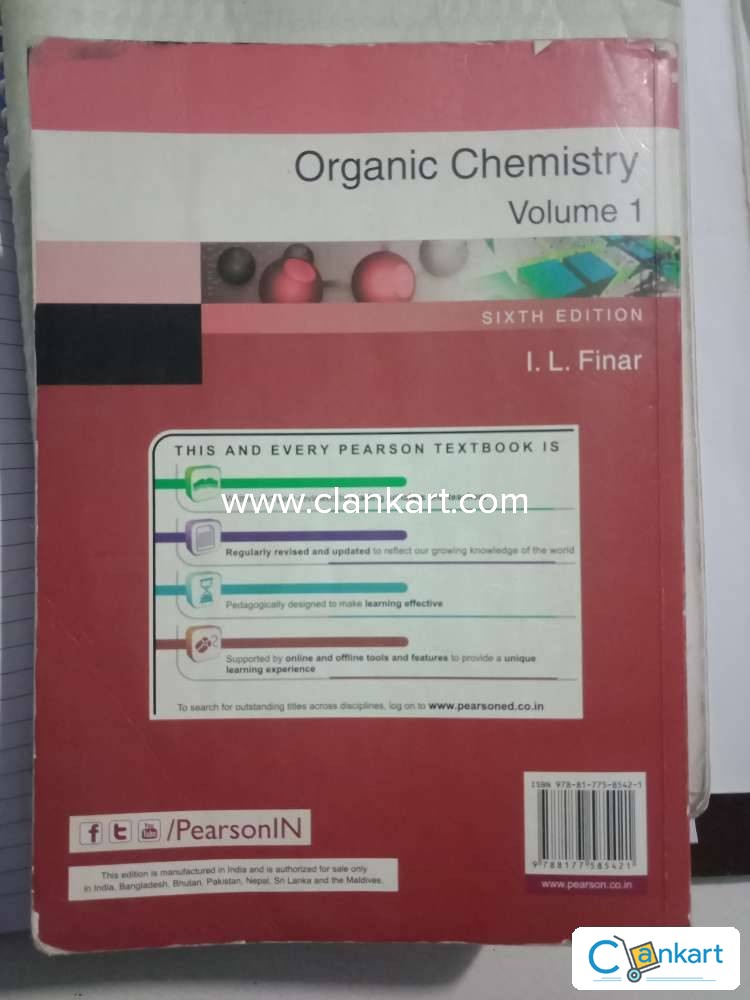 Buy 'Organic Chemistry Vol. 1' Book In Excellent Condition At Clankart.com