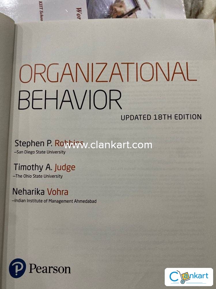 Buy 'Organizational Behaviour' Book In Excellent Condition At Clankart.com
