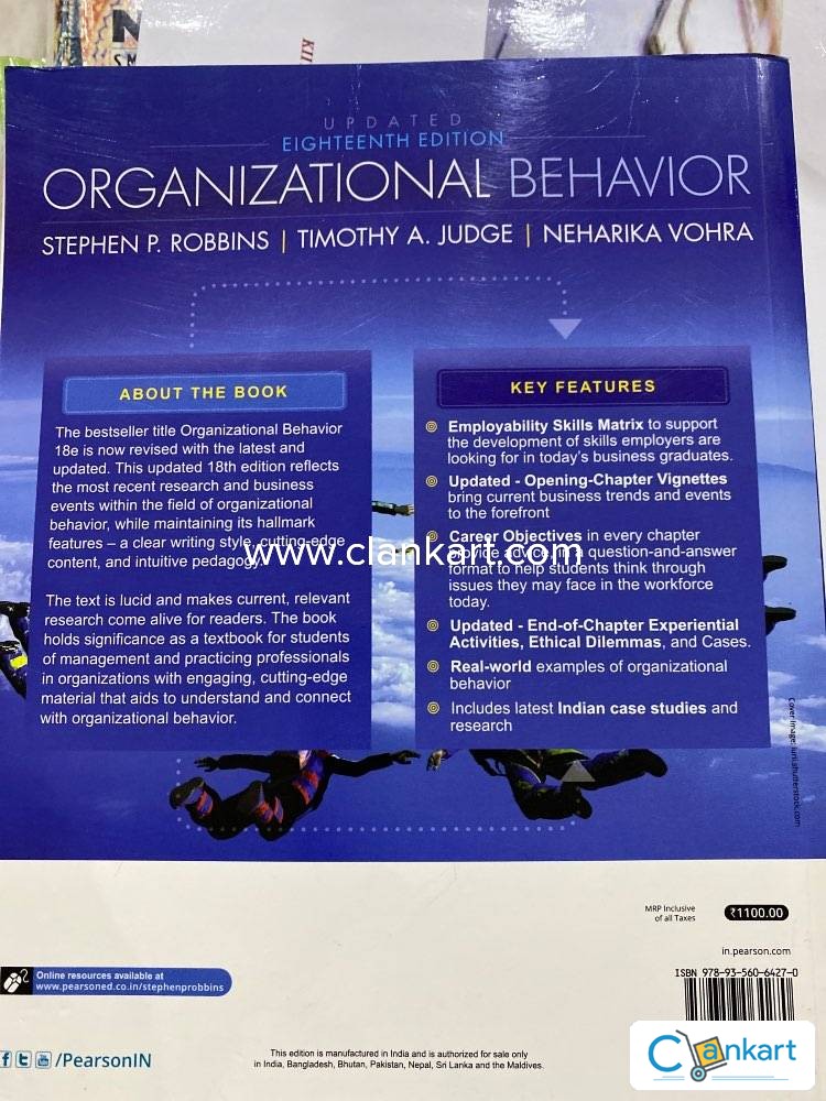 Buy 'Organizational Behaviour' Book In Excellent Condition At Clankart.com