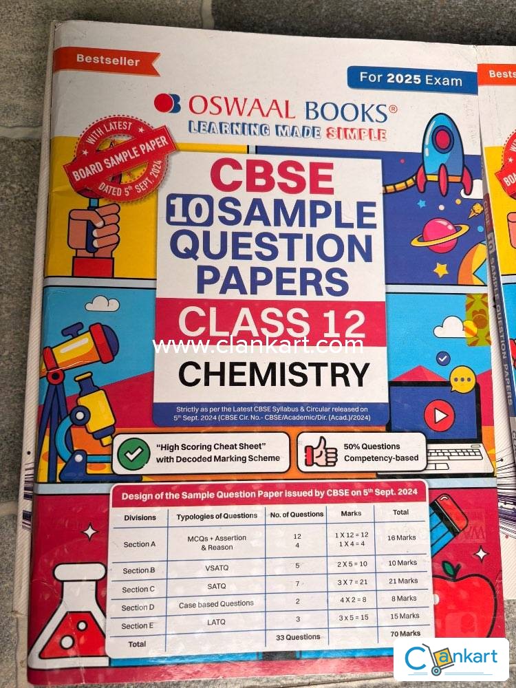 Buy 'Oswaal CBSE 10 Sample Question Papers Chemistry Class 12' Book In ...