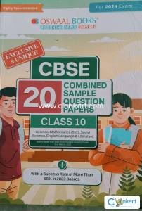 Buy 'Oswaal CBSE 20 Combined Sample Question Papers Class 10 For 2024 ...