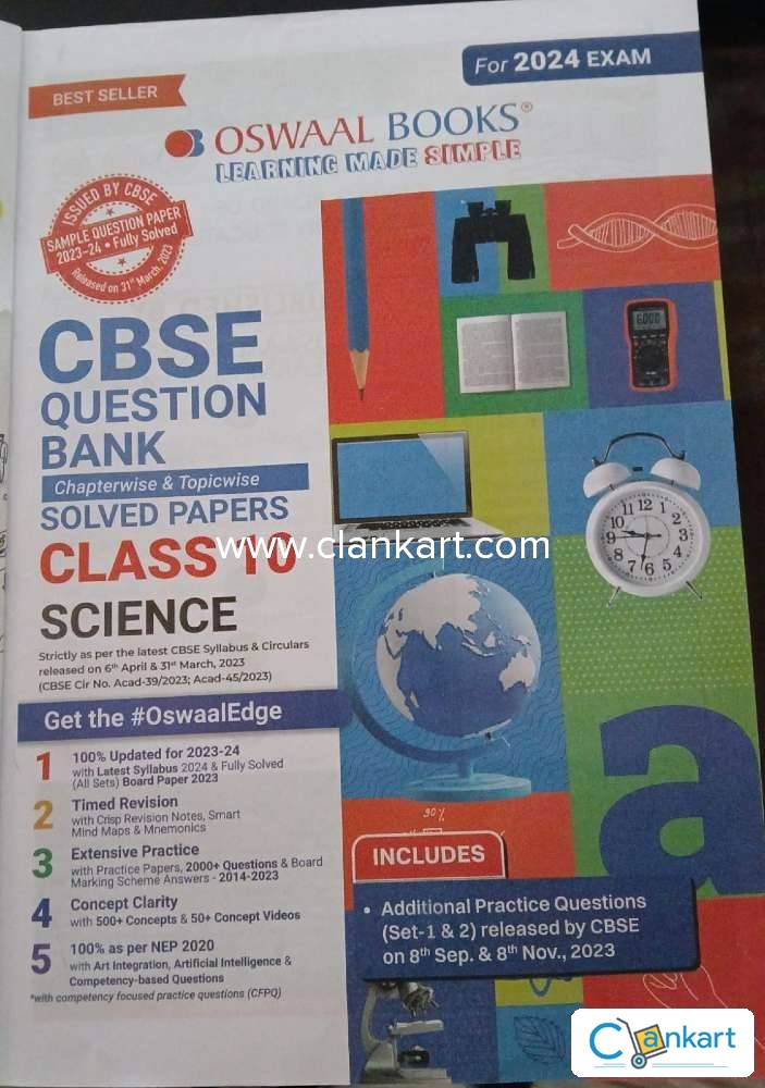 Buy 'Oswaal CBSE Class 10 Science Question Bank (2024 Exam)' Book In ...