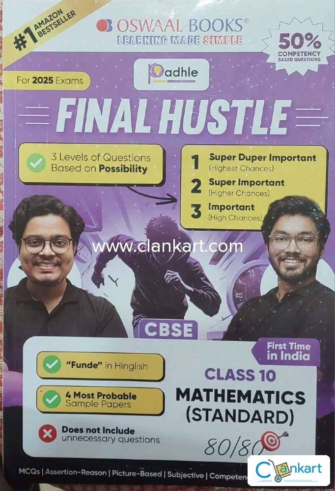 Buy 'Final Hustle For CBSE Class 10 Mathematics Standard By Padhle ...