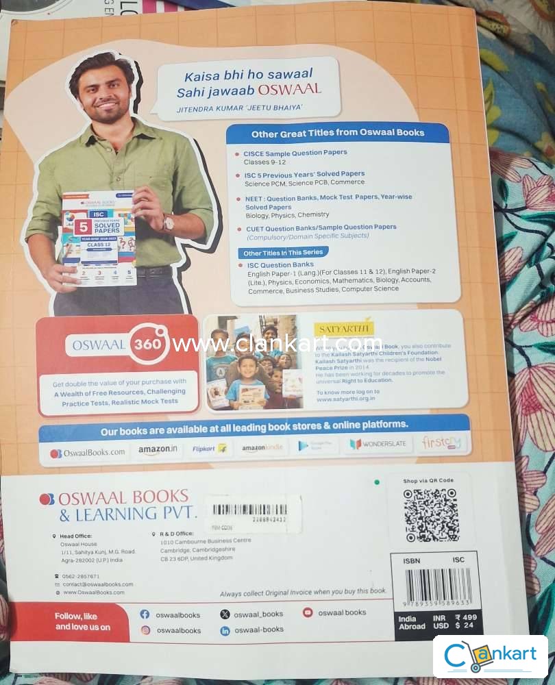 Buy 'Oswaal ISC Question Bank Class 11 Chemistry | Chapterwise ...