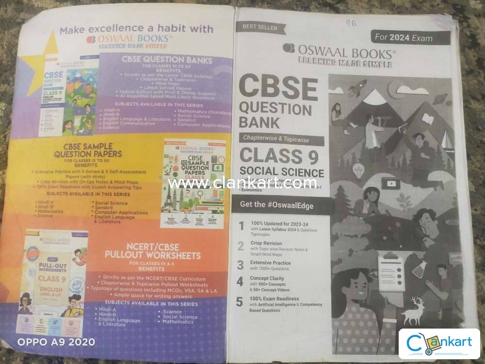 Buy 'Oswaal Question Bank Social Class 9 2024' Book In Good Condition ...