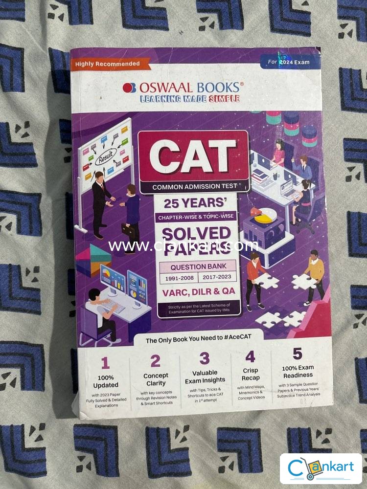 Buy Oswaal Books Cat 2024 25years Solved Questions Papers Book In