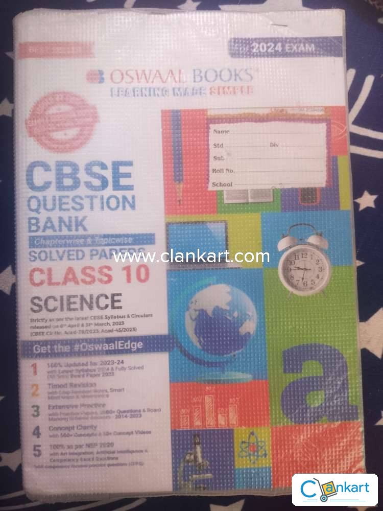 Buy 'Oswaal CBSE Class 10 Science Question Bank (2024 Exam)' Book In ...