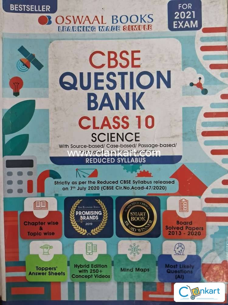Buy 'Oswaal CBSE Question Bank Class 10 Science (Reduced Syllabus) (For ...
