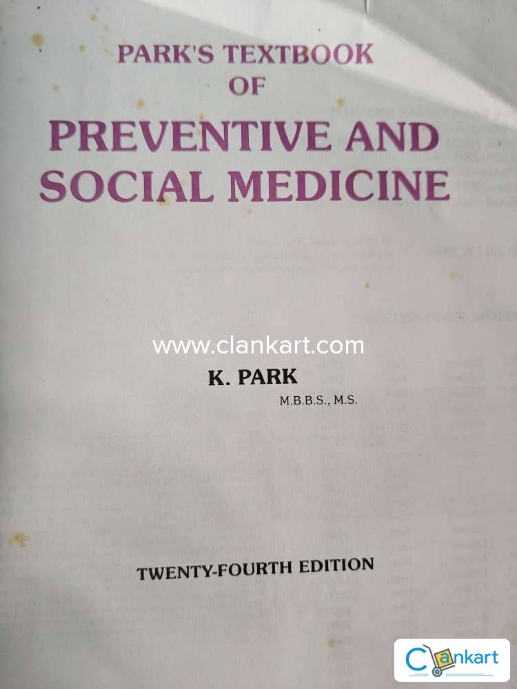 Buy 'Parks Textbook Of PREVENTIVE AND SOCIAL MEDICINE 24th Edition ...