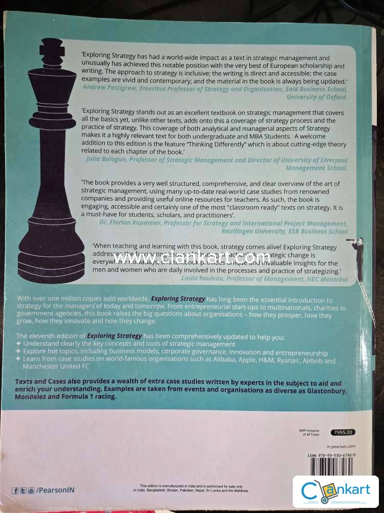 Buy 'Exploring Strategy Text And Cases' Book In Excellent Condition At ...