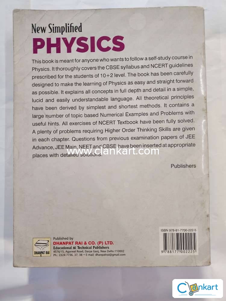 Buy 'S.L. Arora's "New Simplified Physics" Class 12 Vol 1 & 2' Book In Good Condition At ...