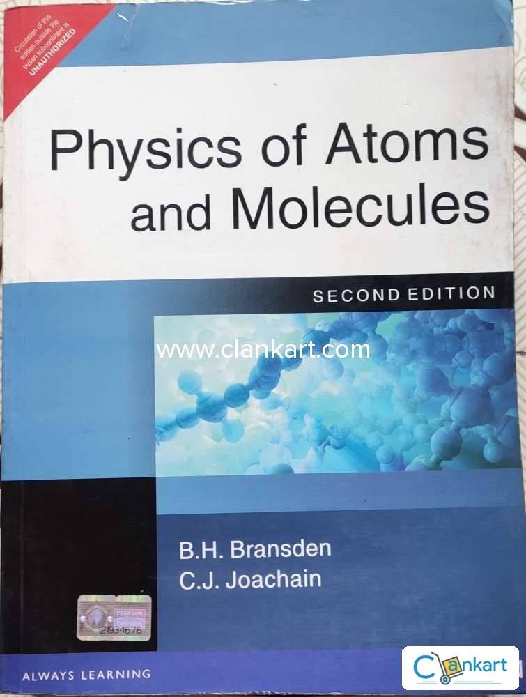 Buy 'Physics Of Atoms And Molecules By Bransden And Joachen' Book In ...