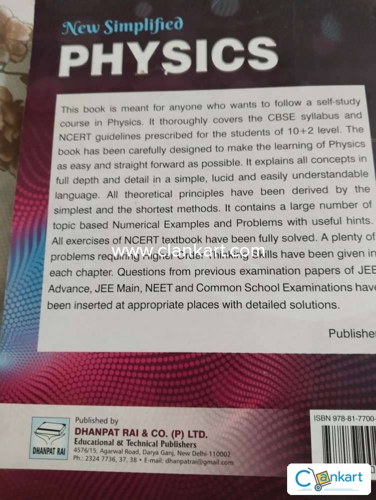 Buy 'New Simplified Physics: A Reference Book For Class 11 For 2019 Examination (Set Of 2 ...