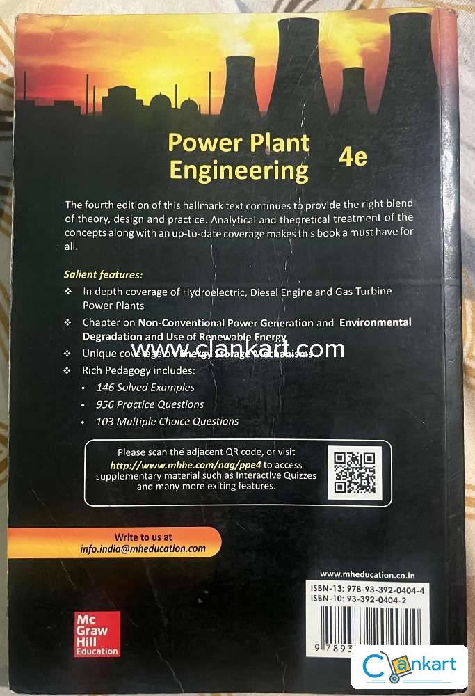 Buy 'Power Plant Engineering' Book In Excellent Condition At Clankart.com