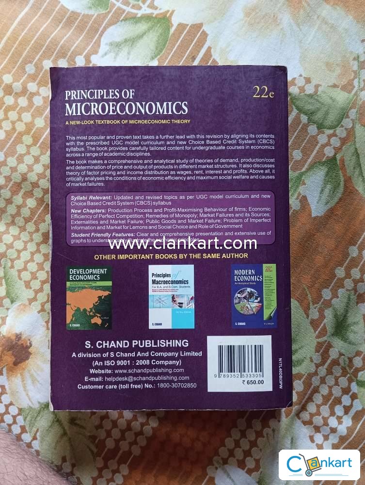 Buy 'Principles Of Microeconomics' Book In Excellent Condition At ...