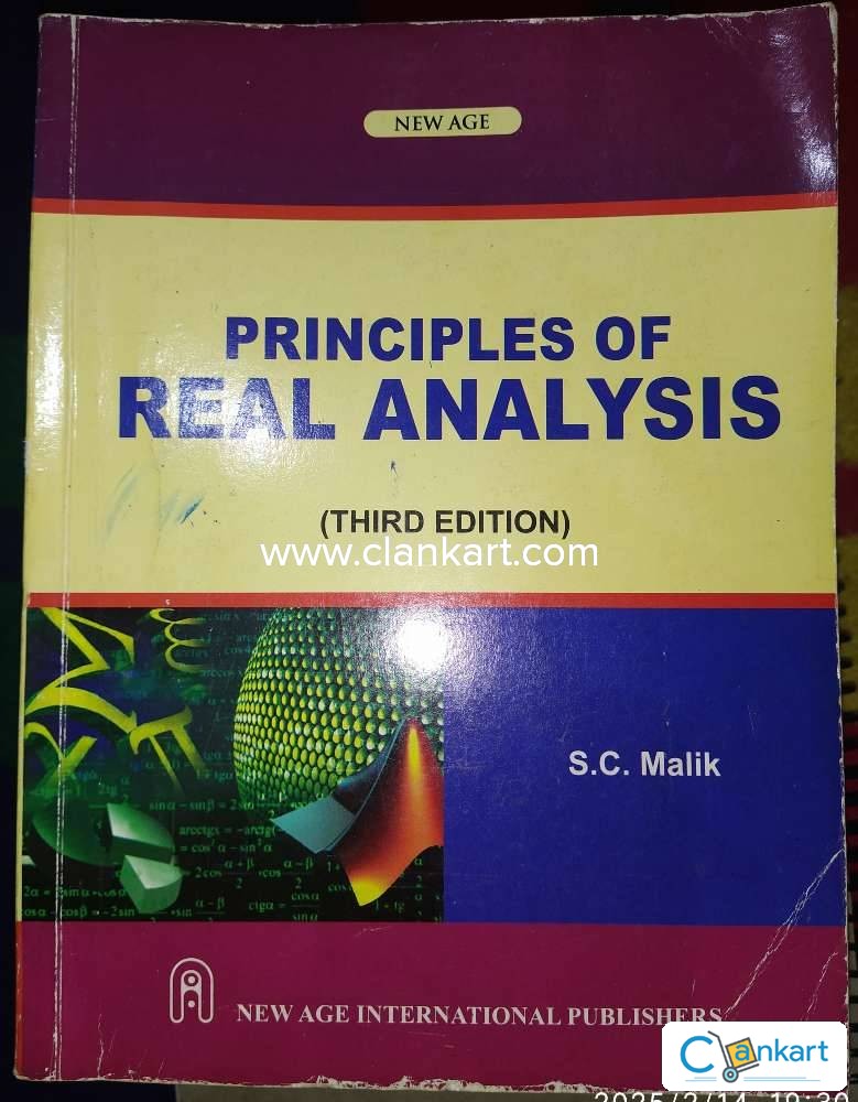 Buy Principles Of Real Analysis Book In Excellent Condition At Buy Principles Of Real Analysis Book In Excellent Condition At