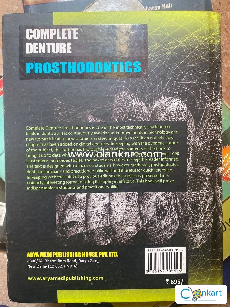 Buy 'Complete Denture Prosthodontics' Book In Excellent Condition At ...