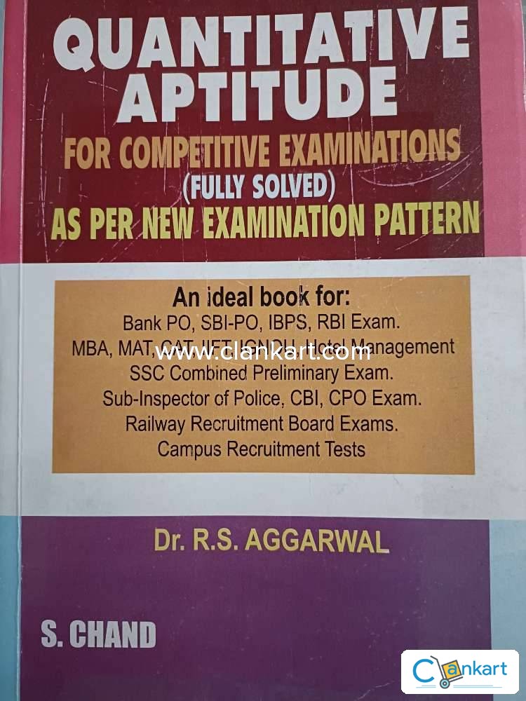 Buy 'QUANTITATIVE APTITUDE BY R. S. AGGARWAL' Book In Fair Condition At ...