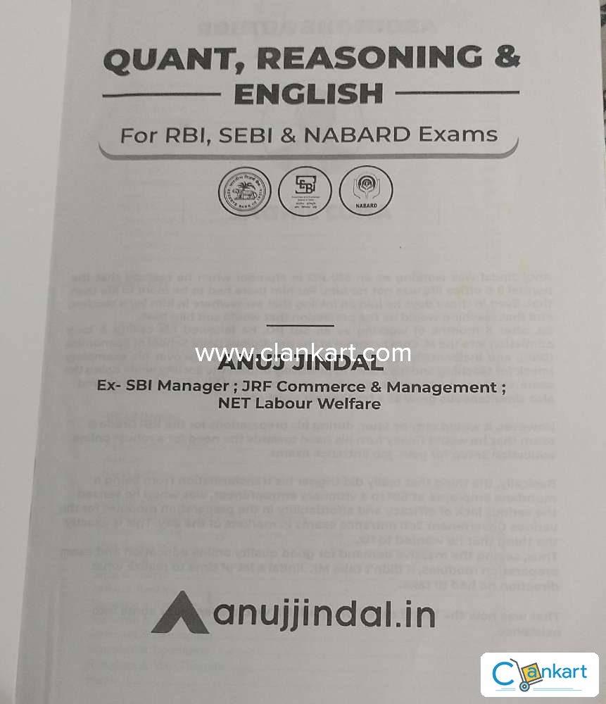 Buy 'RBI Grade B Exam, SEBI, NABARD' Book In Excellent Condition At ...