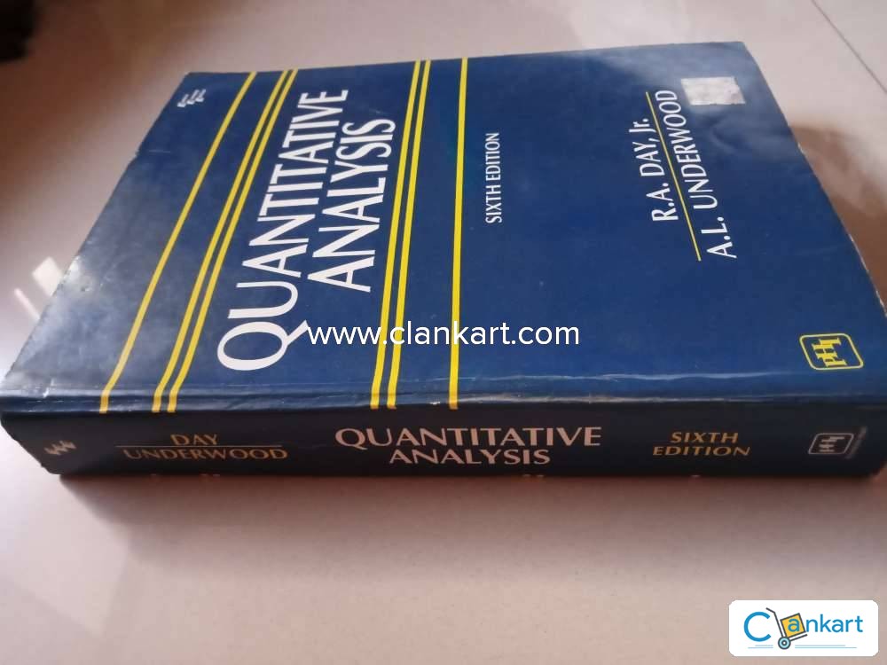 Buy 'Quantitative Analysis, 6Th Ed.' Book In Excellent Condition At ...