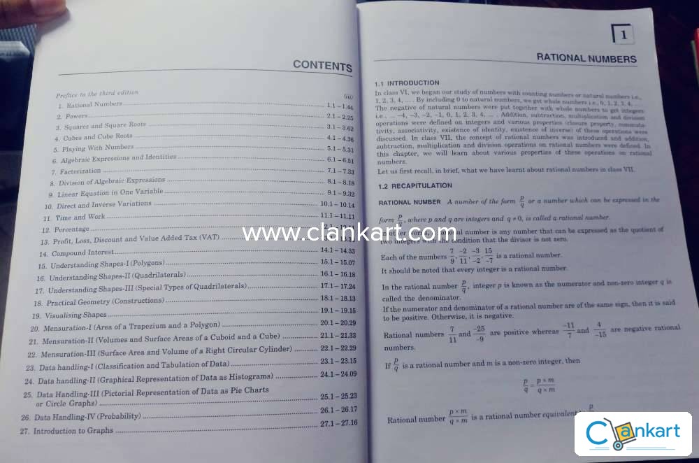 Buy 'Mathematics Class 8' Book In Excellent Condition At Clankart.com