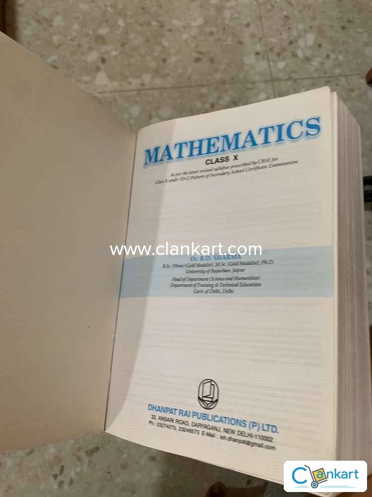 Buy 'Mathematics For Class X' Book In Excellent Condition At Clankart.com