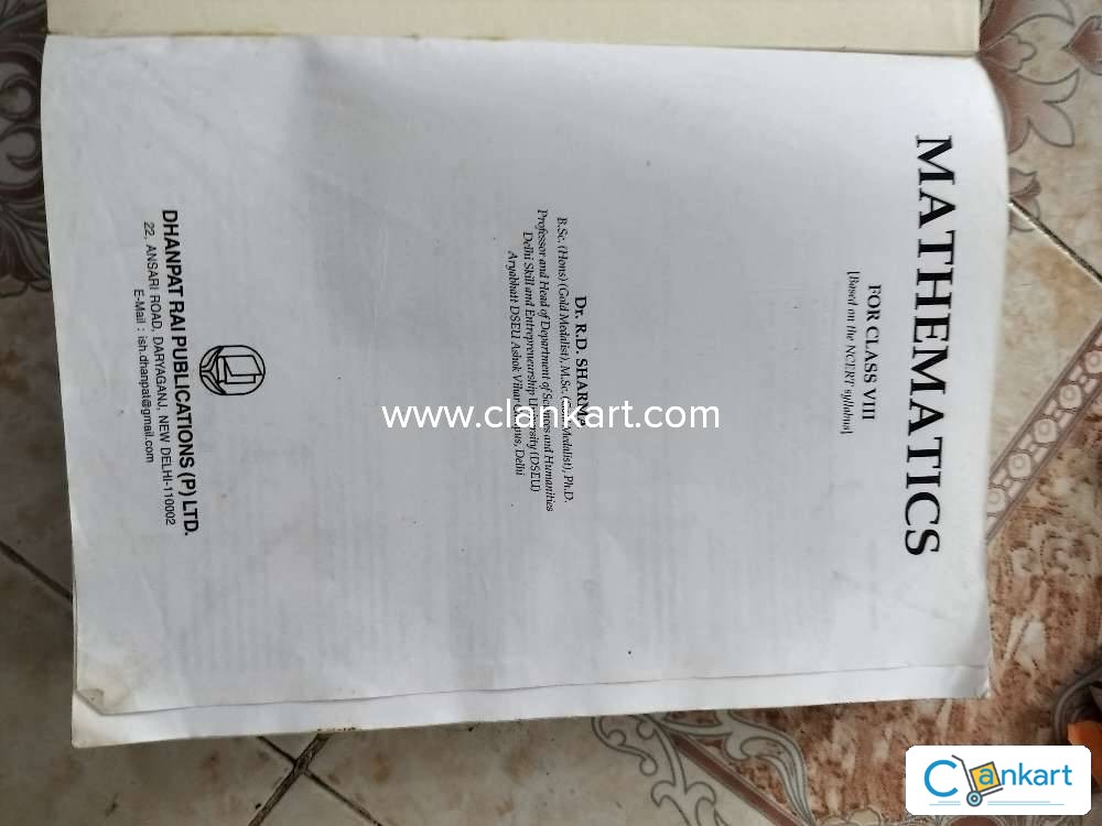 Buy 'Maths RD Sharma Class 8' Book In Excellent Condition At Clankart.com