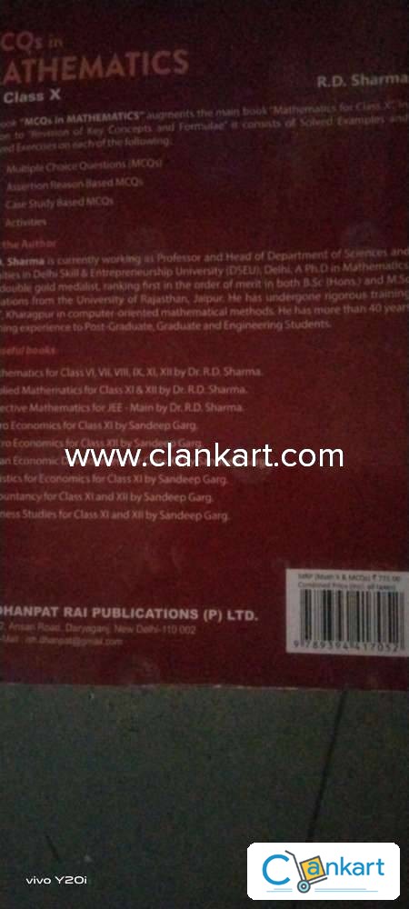 Buy 'RD Sharma' Book In Excellent Condition At Clankart.com