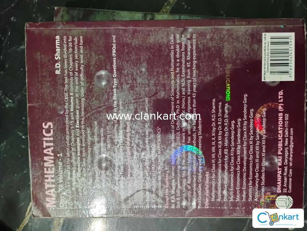 Buy 'RD Sharma Class 12th (vol.1&2 With MCQs)' Book In Excellent ...