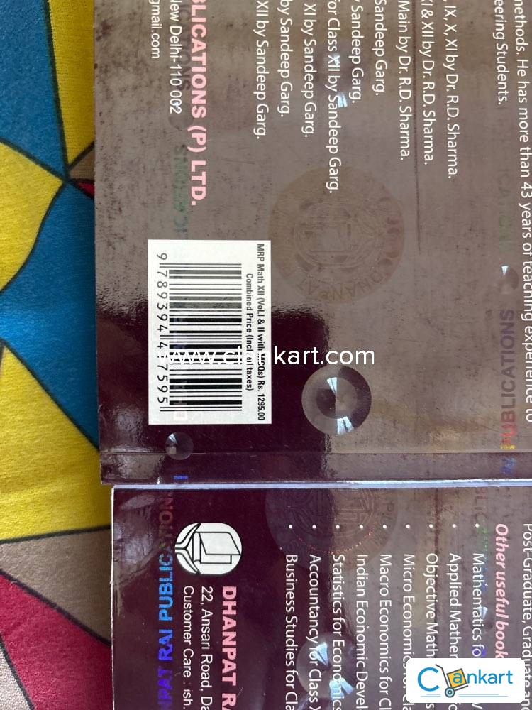 Buy 'RD Sharma Mathematics For Class 12 ( Vol 1, Vol 2 , MCQs Book ...