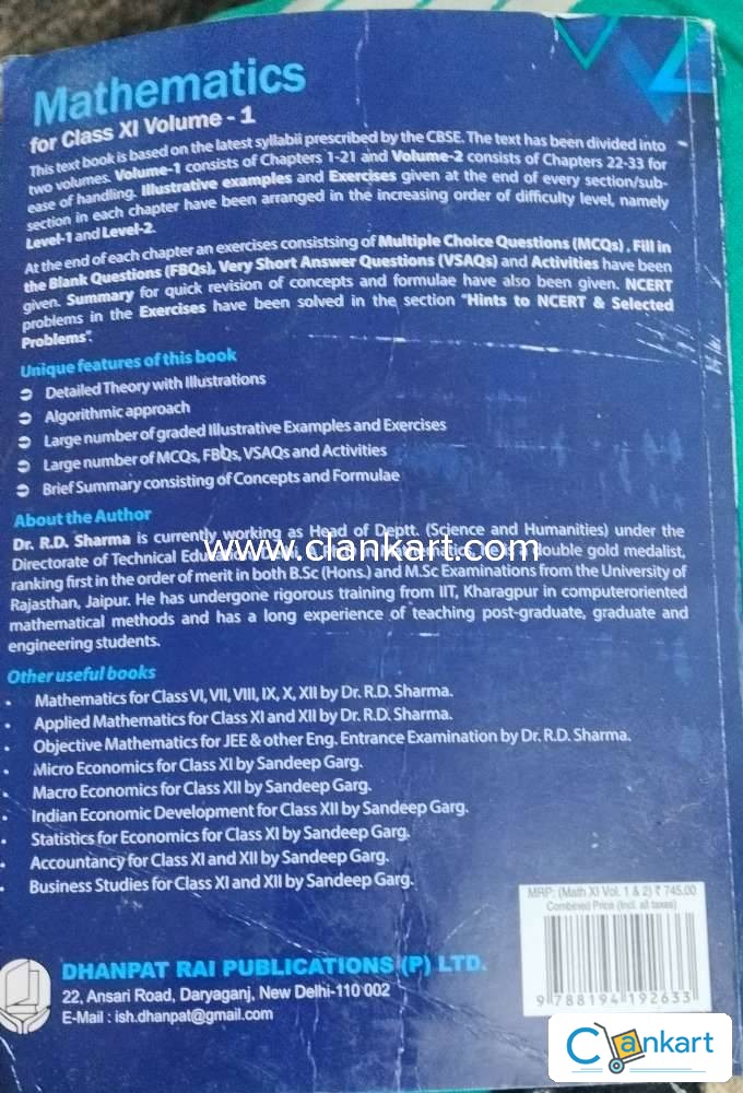 Buy 'Mathematics For Class 11 (set Of 2 Volumes) Examination 2020-2021 ... Buy 'Mathematics For Class 11 (set Of 2 Volumes) Examination 2020-2021 ...