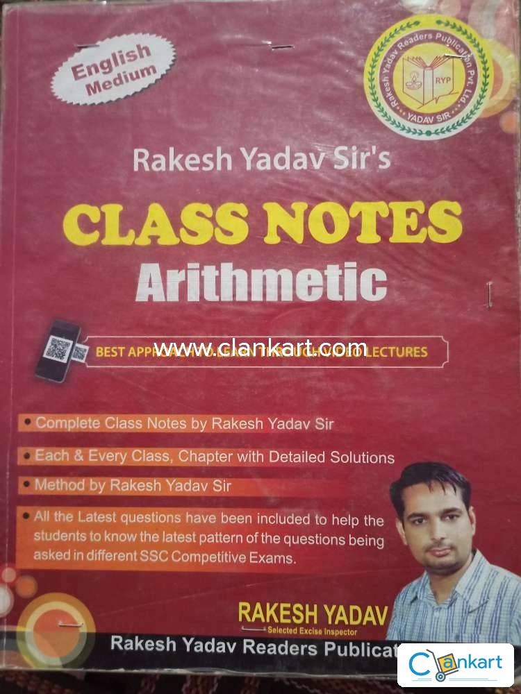 Buy 'Rakesh Yadav Arithmetic Classnotes' Book In Excellent Condition At ... Buy 'Rakesh Yadav Arithmetic Classnotes' Book In Excellent Condition At ...