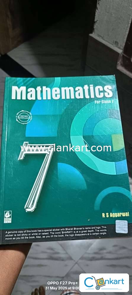 Buy 'Mathematics For Class 7' Book In Excellent Condition At Clankart.com