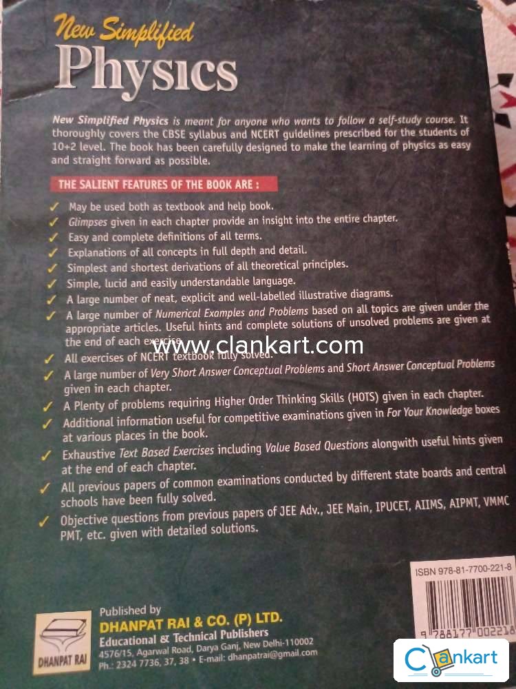 Buy 'New Simplified Physics: A Reference Book For Class 11 For 2019 Examination (Set Of 2 ...