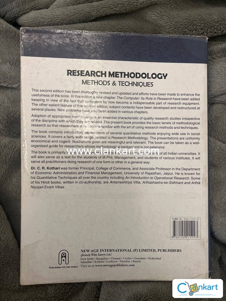 Buy 'Research Methodology: Methods And Techniques' Book In Good ...