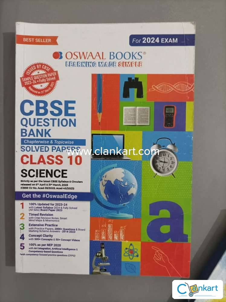 Buy 'Oswaal CBSE Class 10 Science Question Bank (2024 Exam)' Book In ...